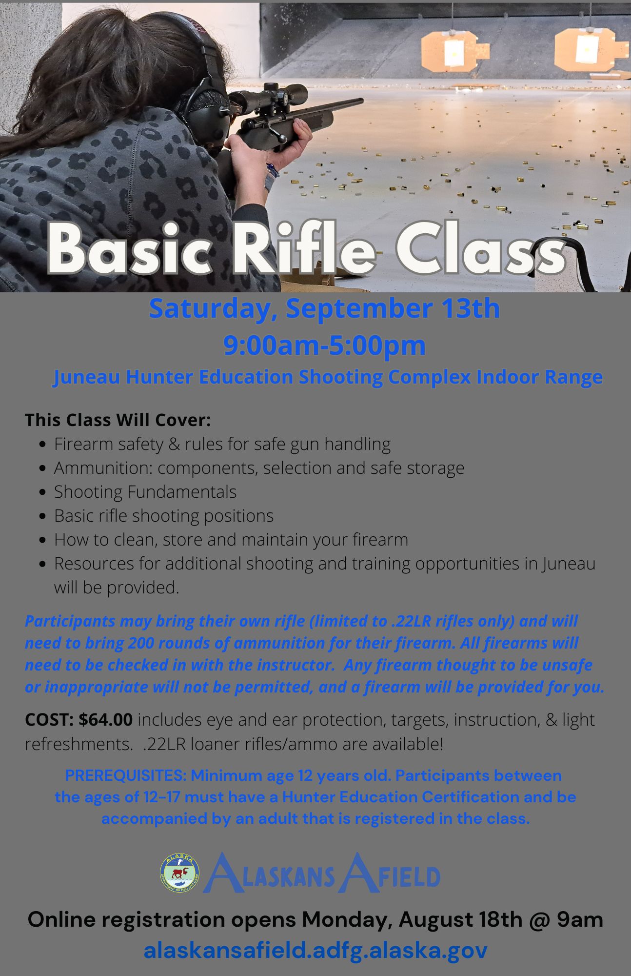 Register for Alaskans Afield Events, Alaska Department of Fish and Game