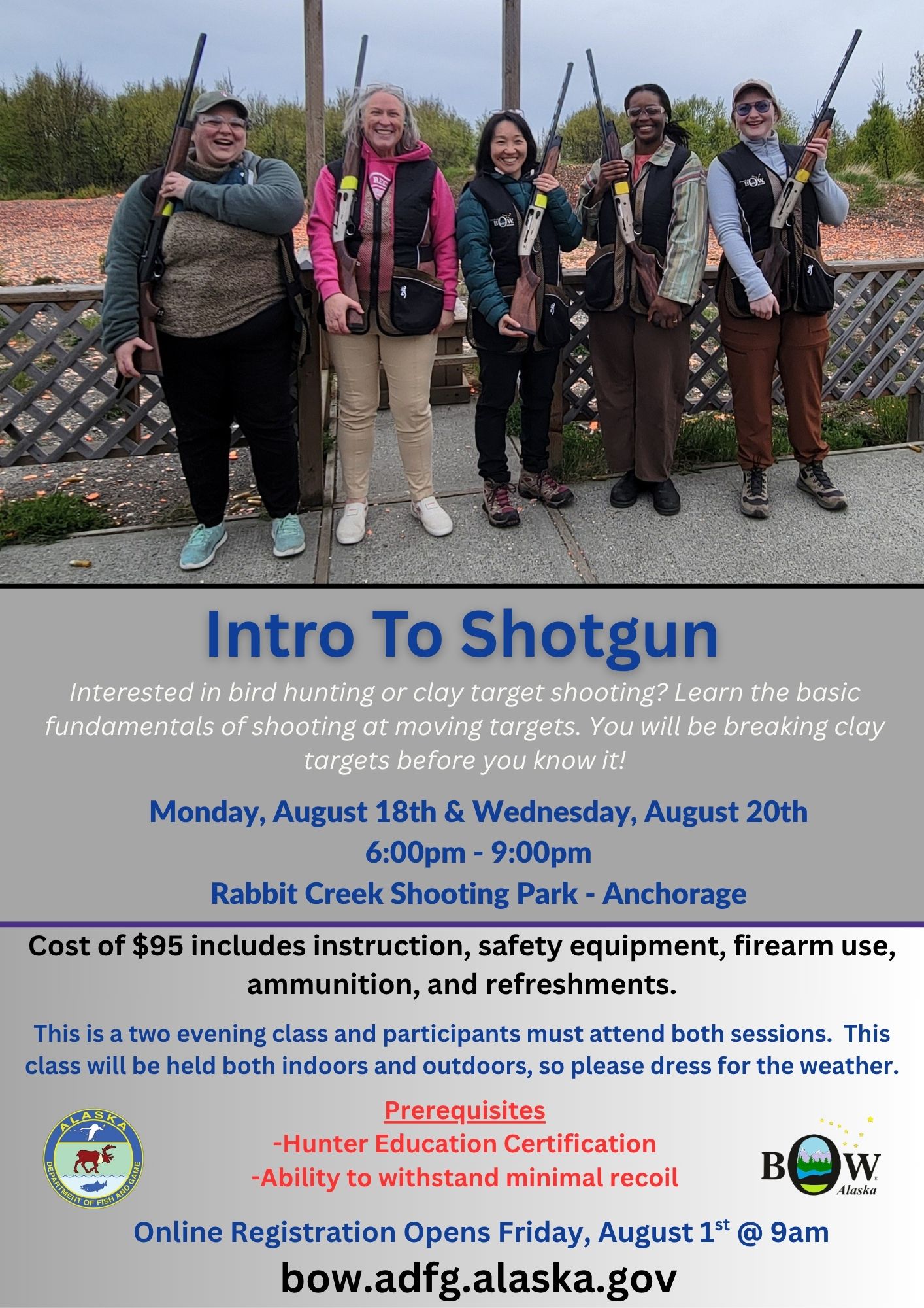 Becoming an Outdoors-Woman (BOW) - Events Schedule, Alaska Department ...