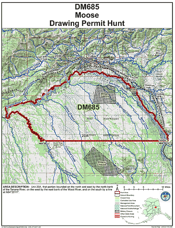 Map of dm685, Alaska Department of Fish and Game