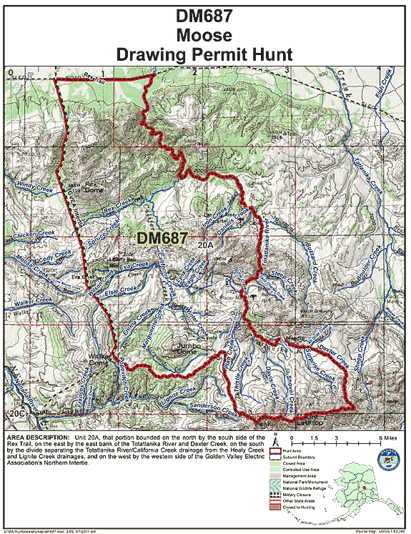 Map of dm687, Alaska Department of Fish and Game