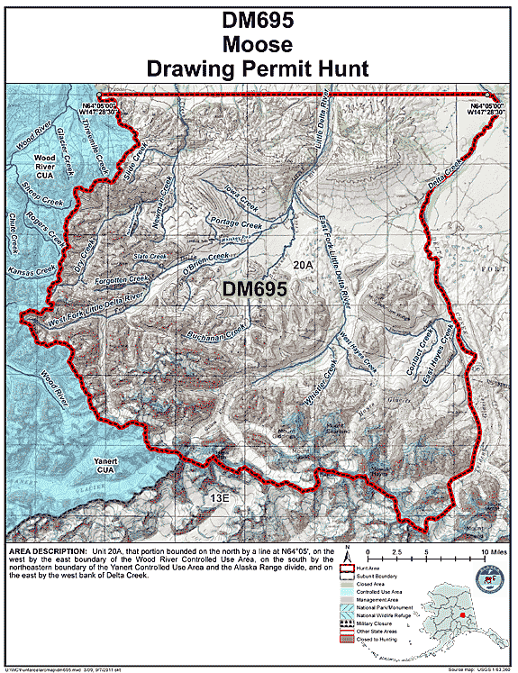 Map of dm695, Alaska Department of Fish and Game