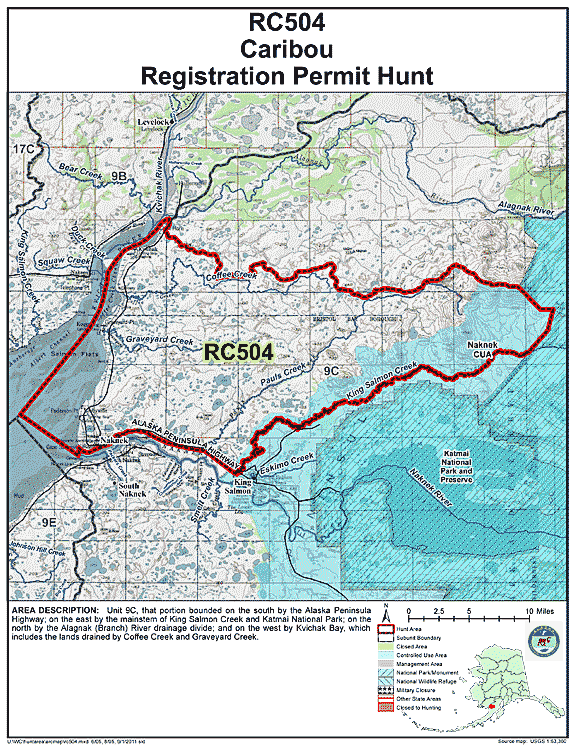 Map of rc504, Alaska Department of Fish and Game